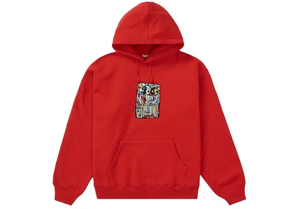 Supreme Neil Blender Mosaic Hooded Sweatshirt - Burnt Red