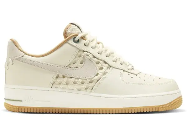 Nike Air Force 1 '07 Premium Naike Bamboo Weave Sneakers - Pale Ivory/phantom/pake Ivory