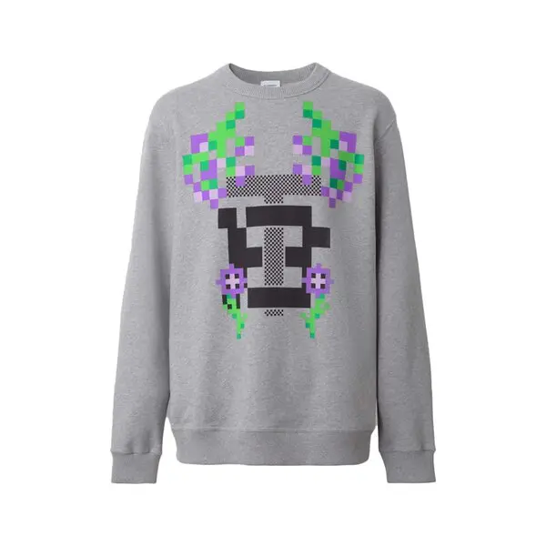 Burberry Monogram Motif Print Cotton Sweatshirt