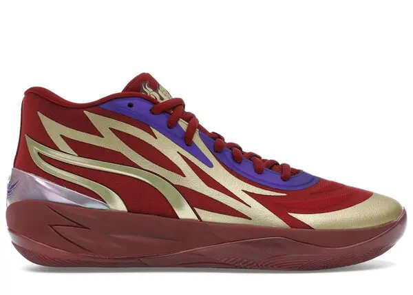 PUMA Lamelo Ball Mb.02 Phoenixin Sneakers - Intense Red/metallic Gold
