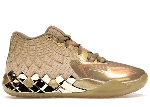 PUMA Lamelo Ball Mb.01 Golden Child Sneakers - Metallic Gold/fiery Coral