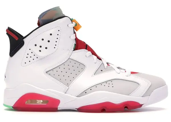JORDAN 6 Retro Hare Sneakers - Neutral Grey/white/true Red