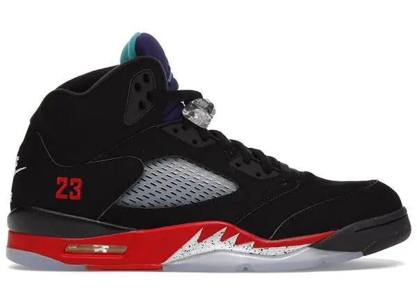 JORDAN 5 Retro Top 3 - Black/fire Red/grape Ice