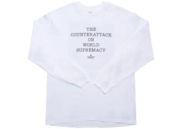Supreme Undercover/public Enemy Counterattack Long Sleeve Tee Shirt - White