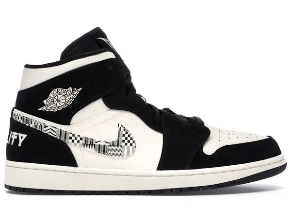 JORDAN 1 Mid Equality Sneakers - Black/sail