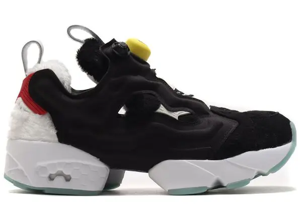 REEBOK Instapump Fury Doraemon Furry Sneakers - Black/white/teal
