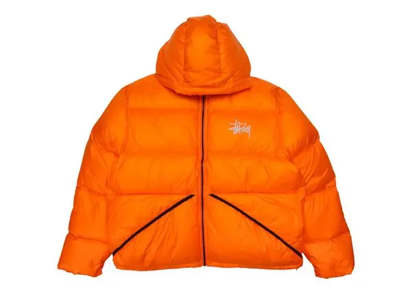 StÜssy Micro Ripstop Down Parka Jacket - Orange