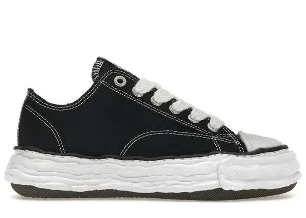 Mihara Yasuhiro Peterson 23 Og Sole Canvas Lowin Sneakers - Black/white