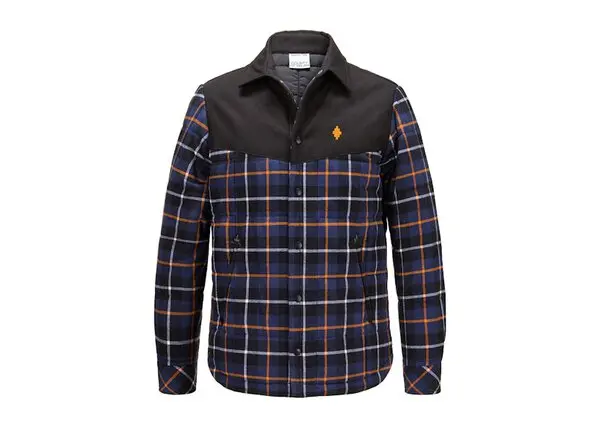 MARCELO BURLON C.OF MILAN HOME Cross Check Padded Overshirt
