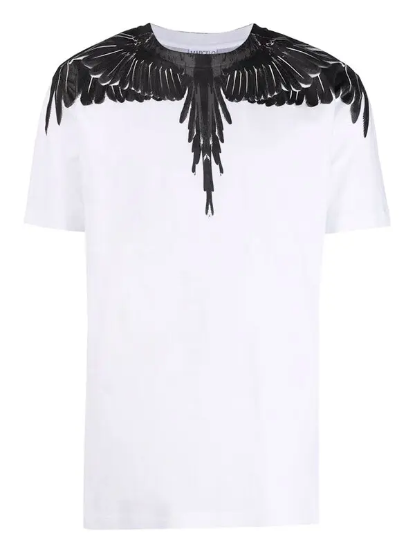 MARCELO BURLON C.OF MILAN HOME Wings Print T-shirt - White/black