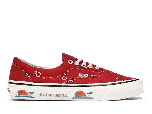 VANS Og Era Paisley Redin Sneakers - Pompeian Red/white
