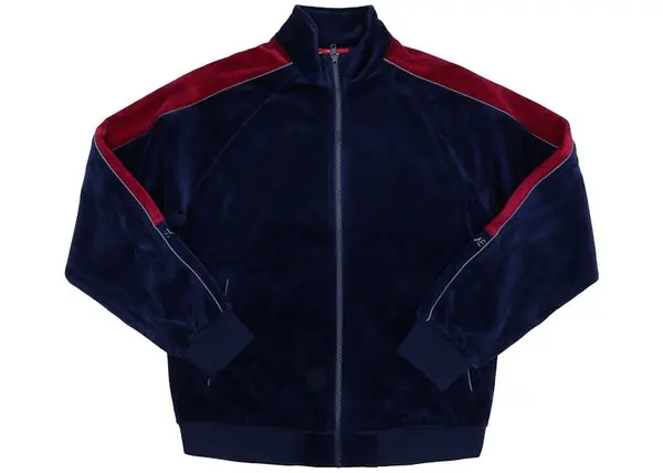 Supreme Velour Track Jacket - Navy Blue