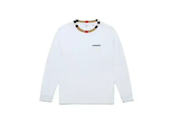 Burberry Long Sleeve Icon T-Shirt In White | Editorialist