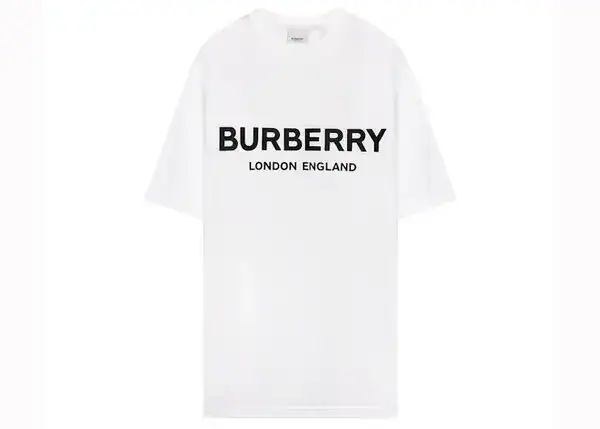BURBERRY ホワイト ロゴ Tシャツ　レディースS Burberry Logo Print T-Shirt - White | Editorialist