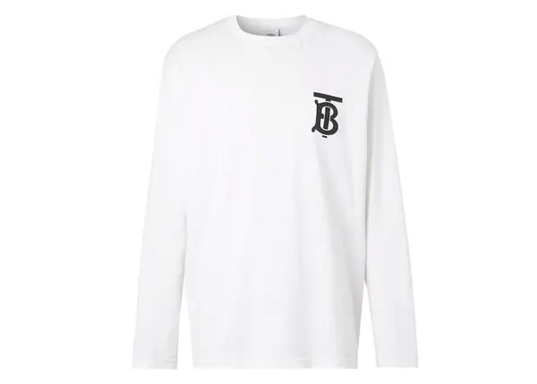 Burberry Monogram Motif Long Sleeve T-shirt - White