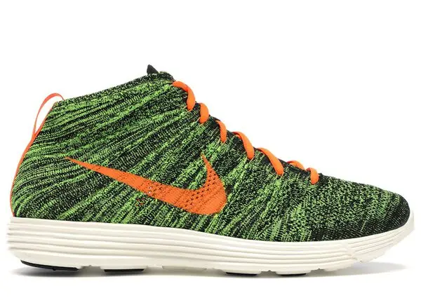 Nike Lunar Flyknit Chukka Sneakers - Black/total Orange/parachute