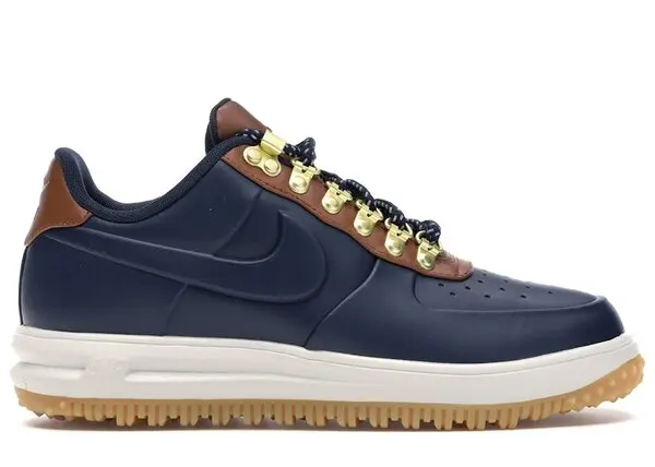 Nike Lunar Force 1 Duckboot Low Sneakers - Obsidian/saddle Brown/light Bone