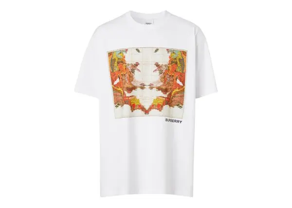 Burberry Map Print Cotton Oversized T-shirt