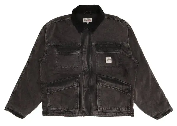 StÜssy Washed Canvas Shop Jacket - Black