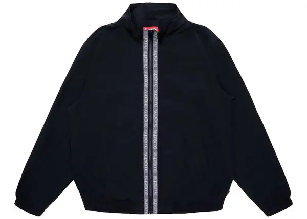 Supreme Classic Logo Taping Track Jacket - Black