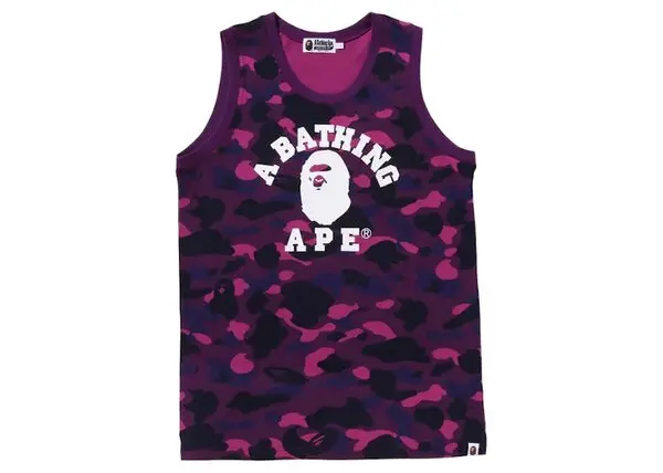 BAPE Camo College Tank Top - Purple