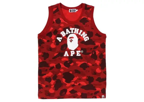 BAPE Camo College Tank Top - Red
