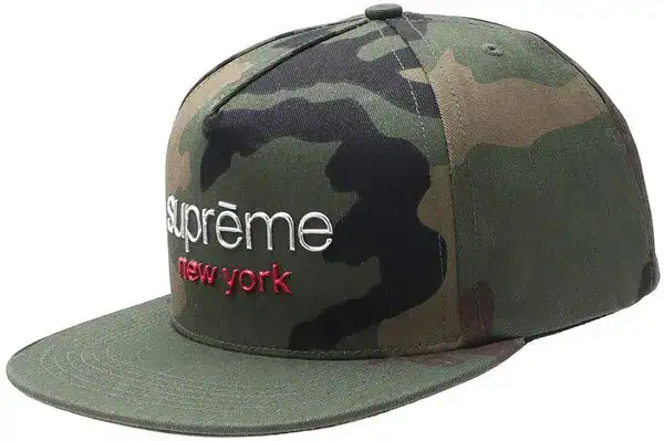 Supreme Classic Logo 5 Panel Cap - Camo | Editorialist