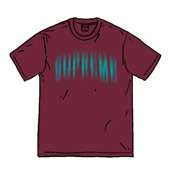 Supreme Blurred Arc Short Sleeve Top - Plum