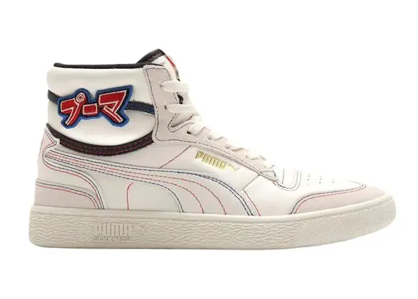 PUMA Ralph Sampson Mid Japanorama Sneakers - White/puma Black/high Risk Red