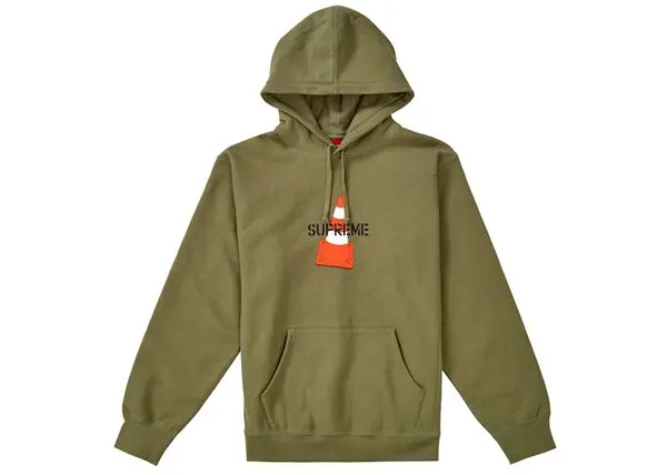 Supreme Cone Hooded Sweatshirt - Light Olive