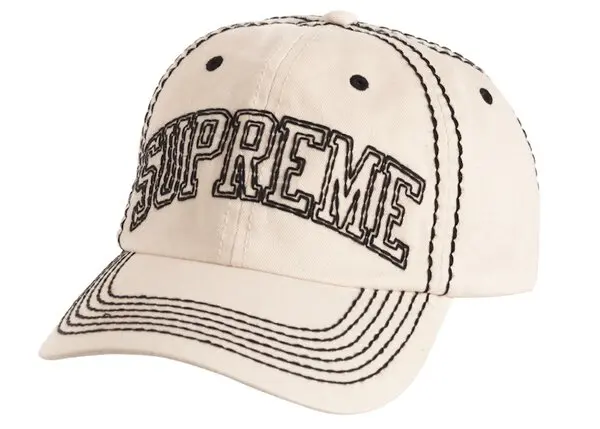 Supreme Big Stitch 6-panel Cap - Natural