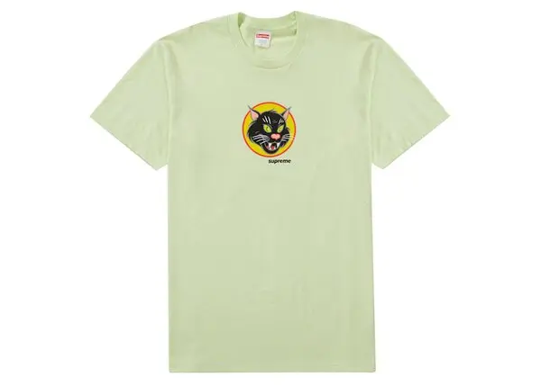 Supreme Black Cat Tee Shirt - Pale Mint