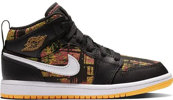JORDAN 1 Mid Sneakers - Black/laser Orange/bright Melon