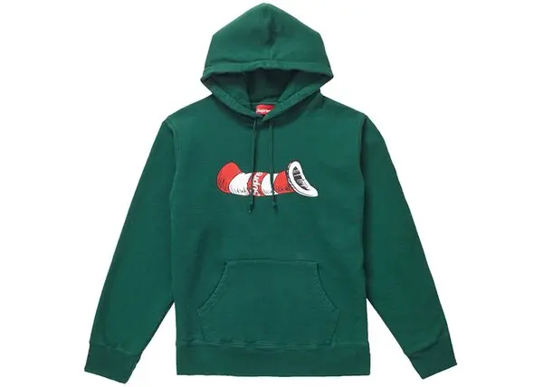 Supreme Cat In The Hat Hooded Sweatshirt - Dark Green