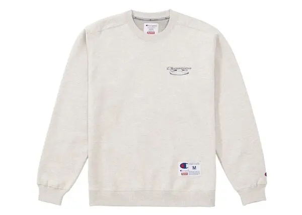 Supreme Champion 3d Metallic Crewneck Sweatshirt - Ash Grey