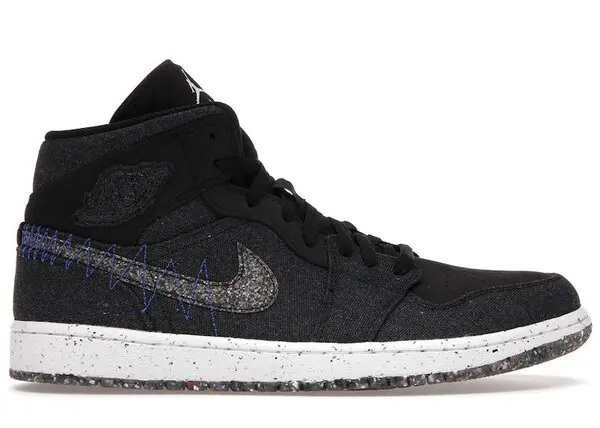 JORDAN 1 Mid Crater Sneakers - Black