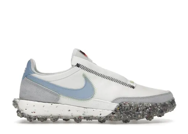 Nike Waffle Racer Crater Aluminum Sneakers - Summit White/light Lemon Twist/photon Dust