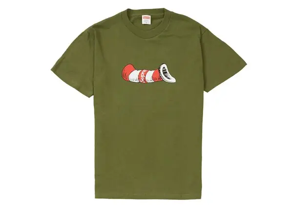 Supreme Cat In The Hat Tee Shirt - Olive