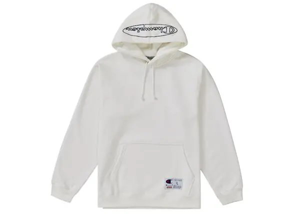 Supreme Champion Outline Hooded Sweatshirt - White