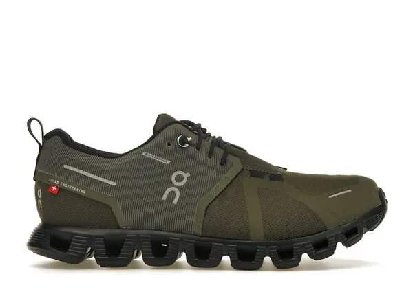 On Running Cloud 5 Waterproof Sneakers - Olive/black