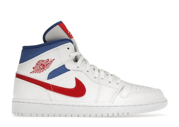 JORDAN 1 Mid Sneakers - White/university Red/game Royal