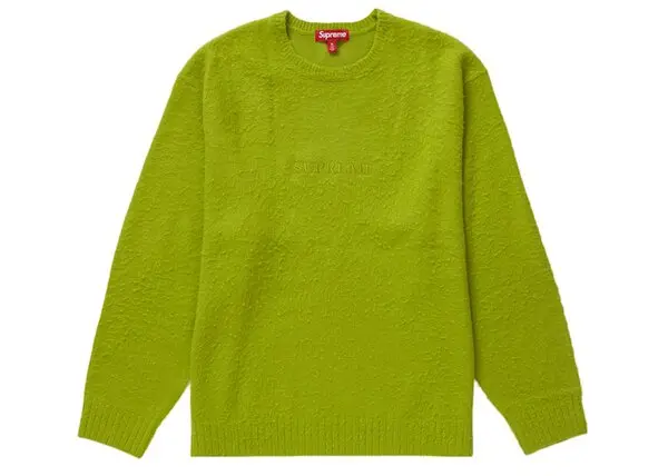 Supreme Pilled Crewneck Sweater - Lime