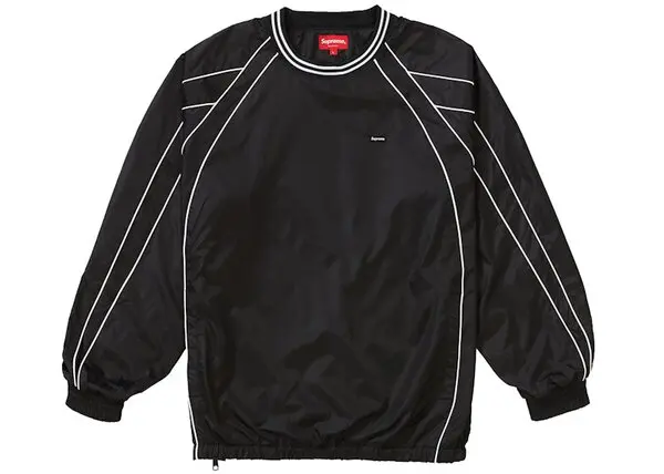 Supreme Piping Warm Up Pullover - Black