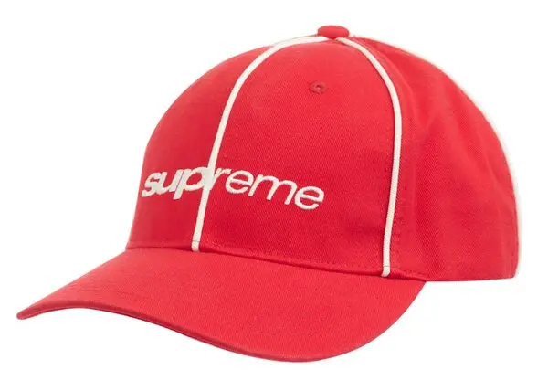Supreme Piping 6-panel Cap - Red