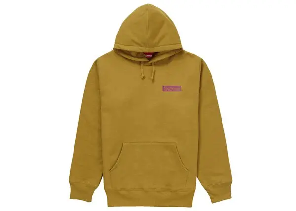 Supreme Stop Crying Hooded Sweatshirt - Dark Mustard