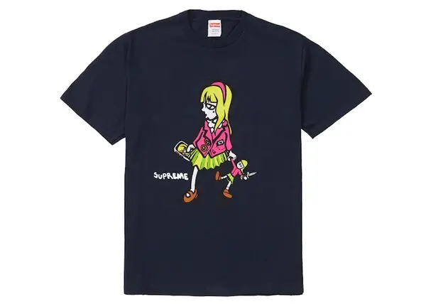 Supreme Suzie Switchblade Tee Shirt - Navy Blue