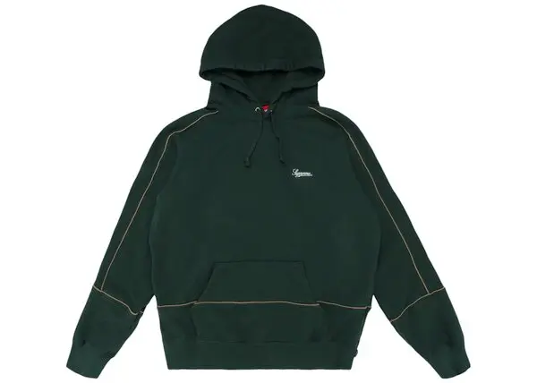 Supreme Piping Hooded Sweatshirt - Dark Green