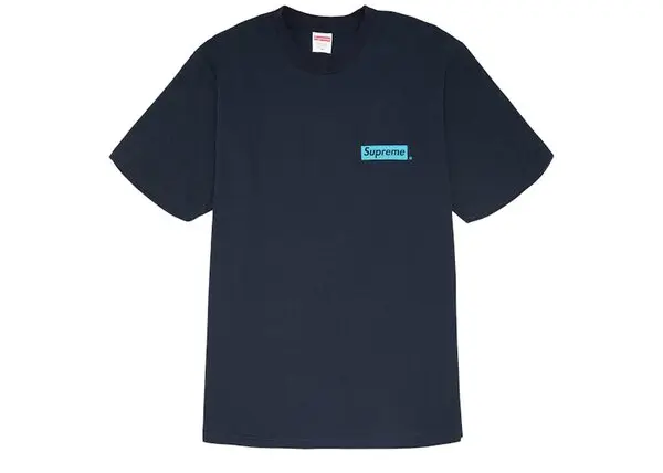 Supreme Spiral Tee Shirt - Navy Blue