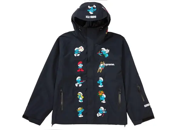 Supreme Smurfs Gore-tex Shell Jacket - Black
