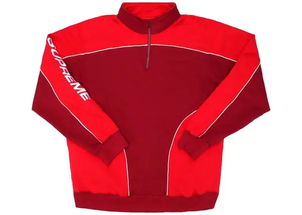 Supreme Speedway Half Zip Sweatshirt - Cardinal